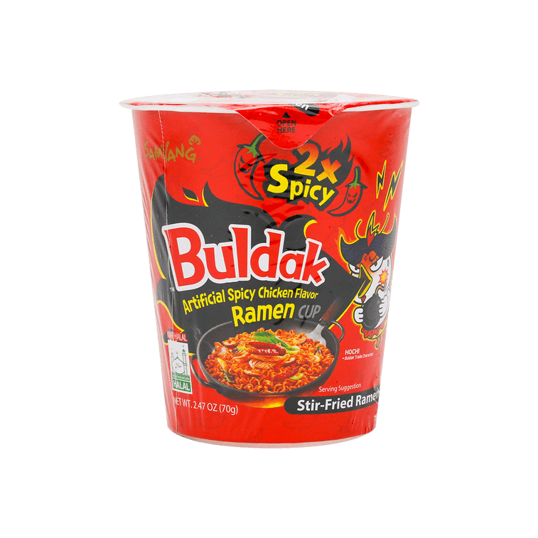 BULDAK 2X SPICY CHICKEN RAMEN CUP 70g (KOREA) – Exotic Snack Guys